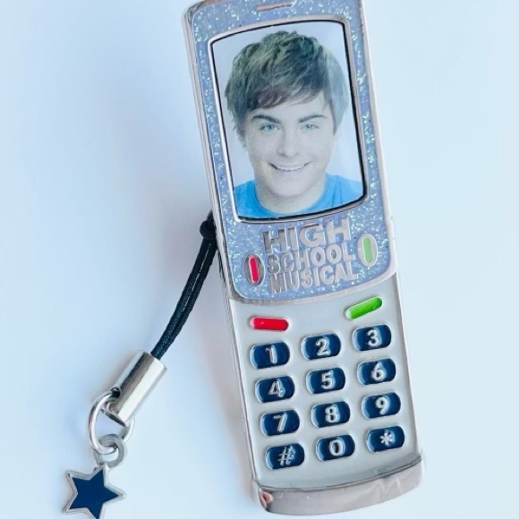 Disney | Accessories | 209 Disney Pin Zac Efron Charm Slider Cell Phone ...